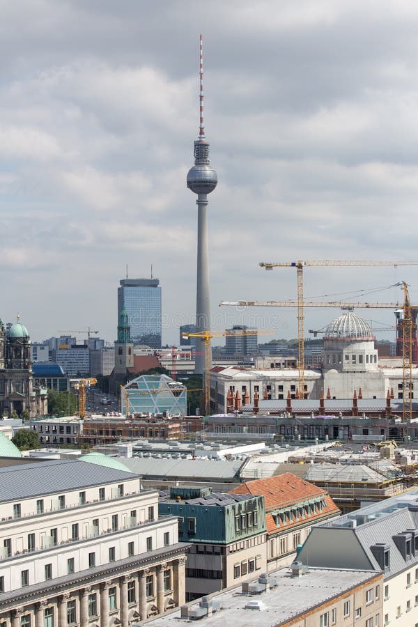 Berlin Germany Cityscape View from Above Stock Image - Image of ...