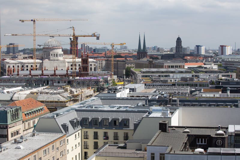 Berlin Germany Cityscape View from Above Stock Photo - Image of central ...