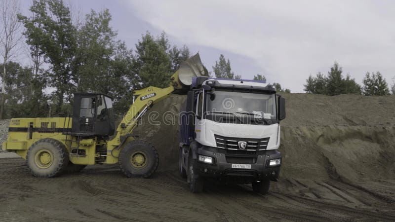 Berlin - Germany, December 6, 2022: Construction Digger Machine Loading ...
