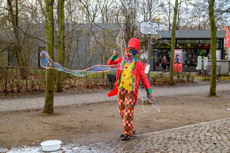 Street clown editorial image. Image of buffoon, bavaria - 53324150