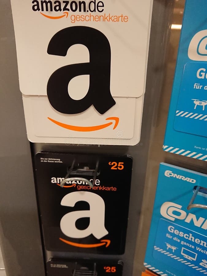 Amazon.de gift cards editorial photo. Image of emblem - 112757531