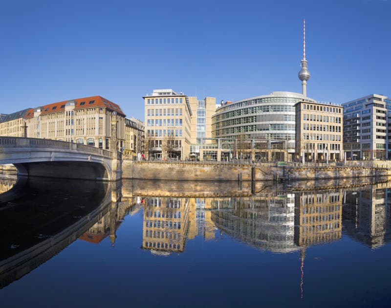 BERLIN, GERMANY, FEBRUARY - 15, 2017: the Waterfront Over the Spree ...