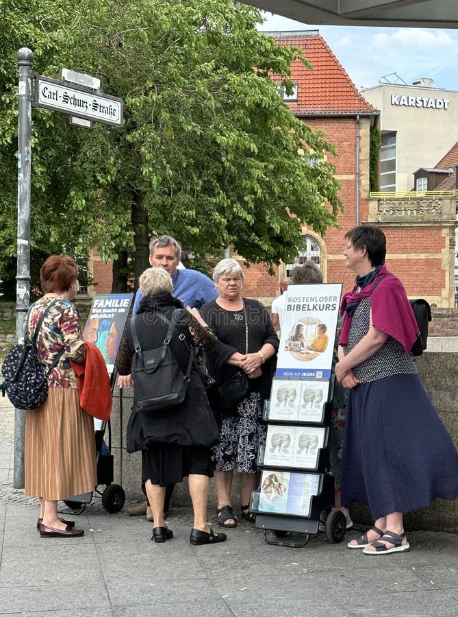 Berlin Germany 06.03.2023,gospel Street Preaching Editorial Photography ...