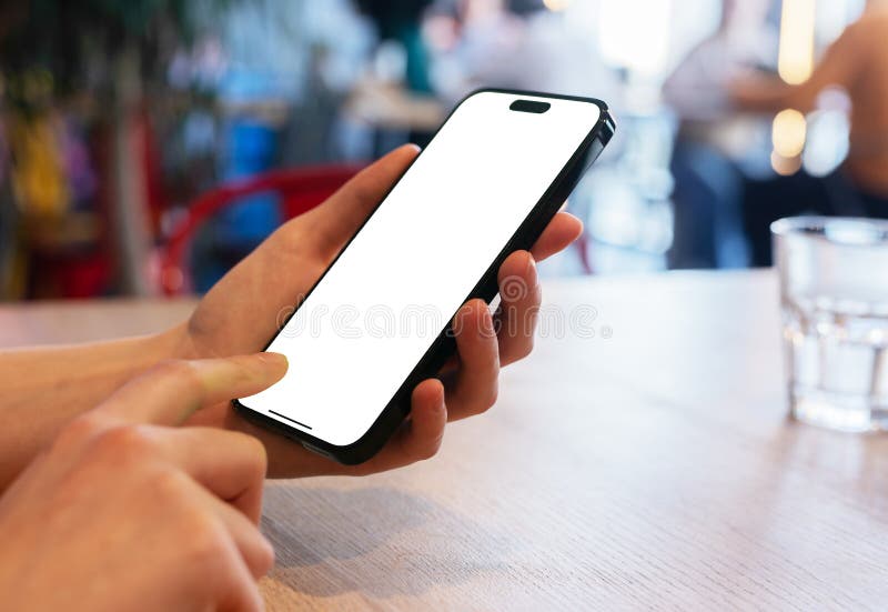 Berlin Germany January 21 2024 Holding Smartphone Screen Mockup, Using ...