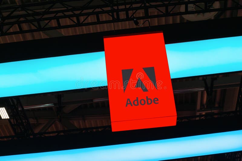 BERLIN, GERMANY JULY 2019: Adobe Systems Logo. Adobe is a Multinational ...