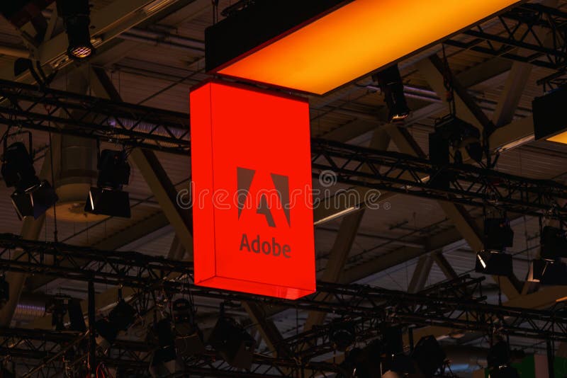 BERLIN, GERMANY JULY 2019: Adobe Systems Logo. Adobe is a Multinational ...