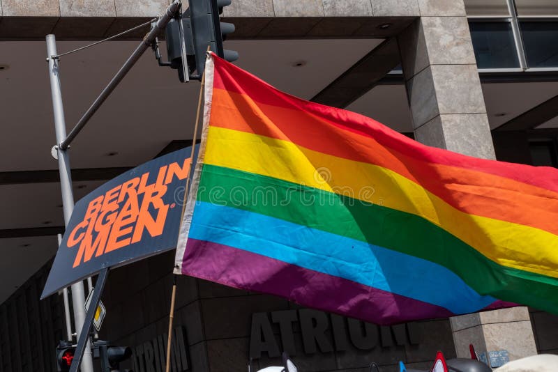 Christopher Street Day in Berlin Editorial Image - Image of flag, gays ...
