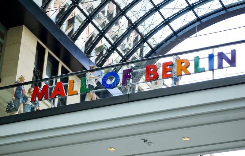 Berlin, Germany - 13 July 2023: Mall of Berlin Logo Inside Shopping ...