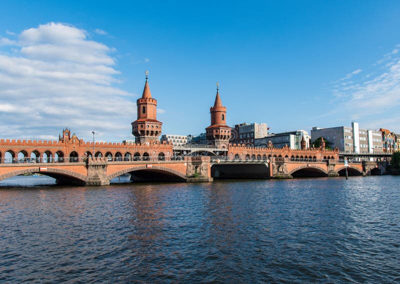 Oberbaum Bridge in Berlin editorial photography. Image of historic ...