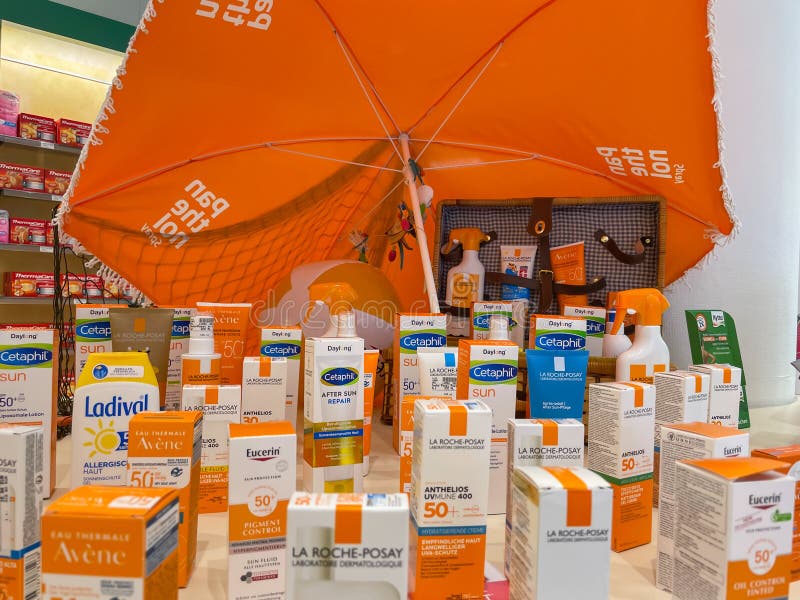 Berlin / GERMANY - June 25, 2022 Sunscreens. Sunscreens and Oils ...