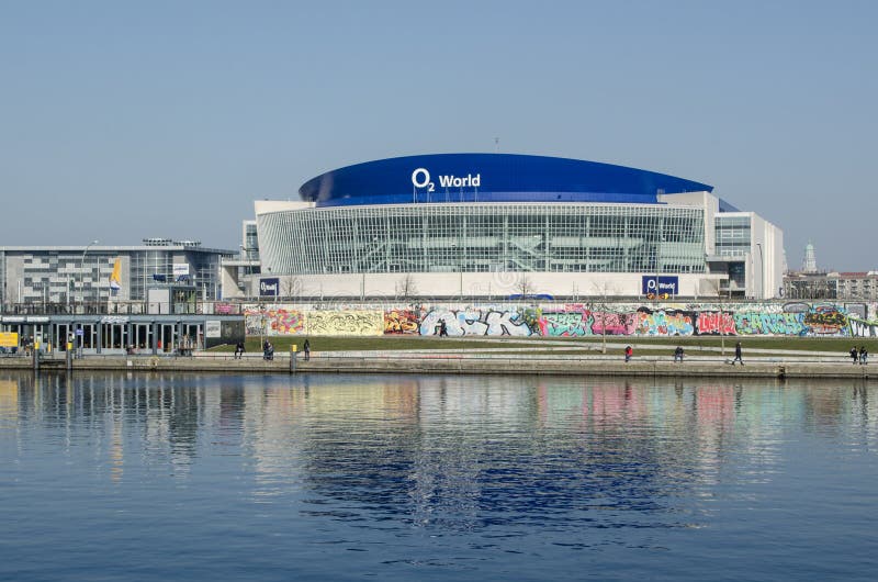 BERLIN, GERMANY, MARCH 12, 2015: View of the O2 World Arena in Berlin ...