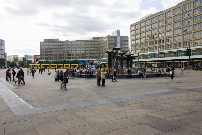 Tourists on the Alexanderplatz Square Editorial Photo - Image of ...