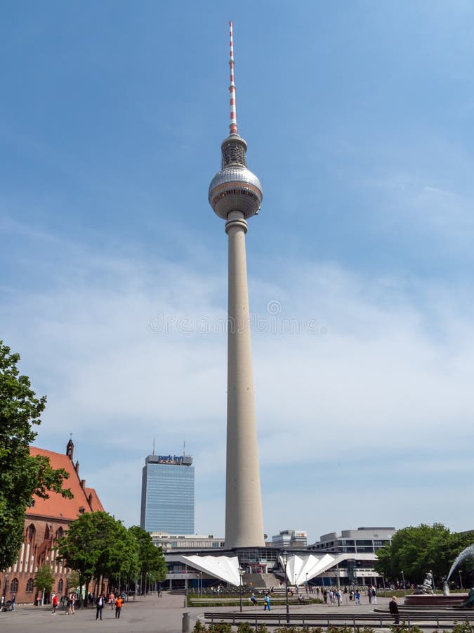 BERLIN, GERMANY - MAY 21, 2023 TV Tower at Alexanderplatz. TV Tower in ...