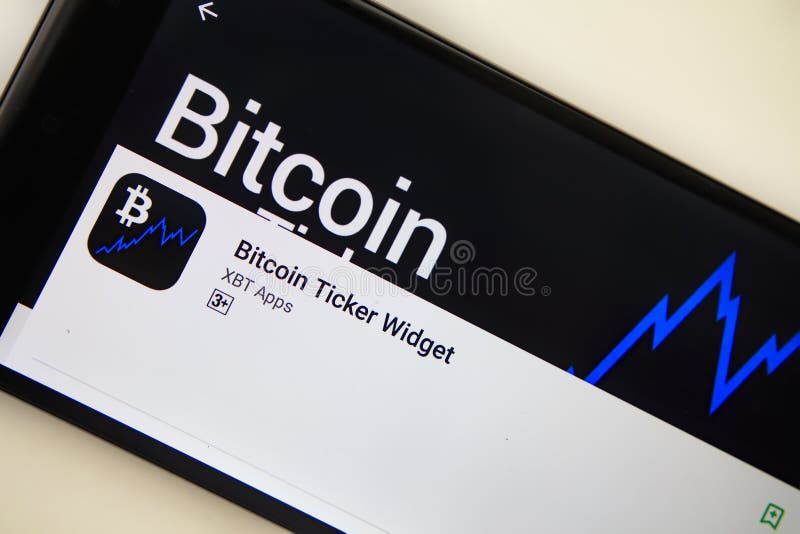 Berlin, Germany - November 19, 2017: Bitcoin Ticker Widget Application ...