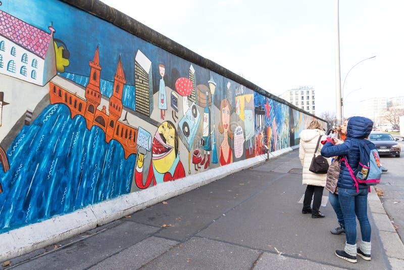 BERLIN, GERMANY - NOVEMBER 24, 2019: the East Side Gallery - the ...