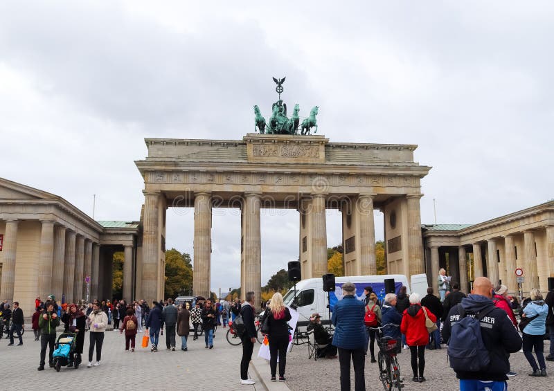Berlin, Germany - 03. October 2022: the Brandenburg Gate on the 3 ...