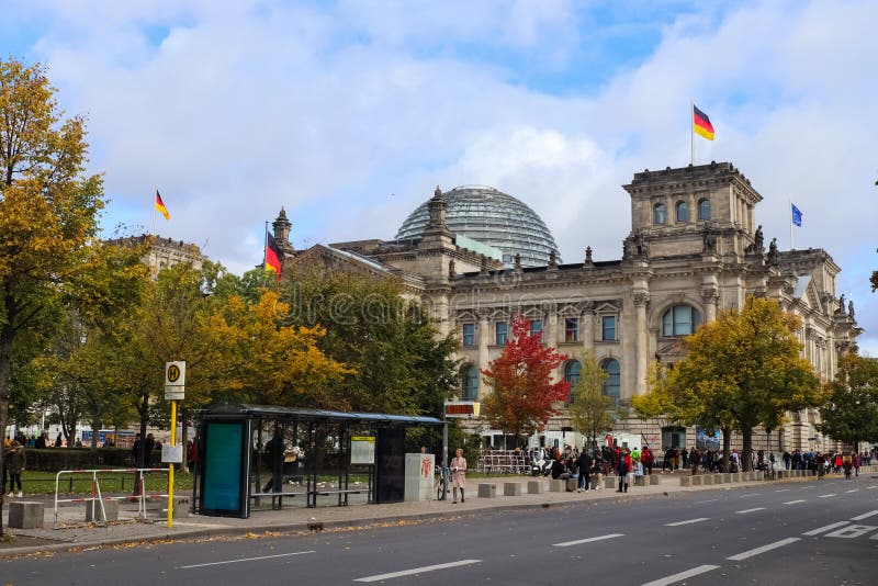 Berlin, Germany - 03. October 2022: Building of the German Reichstag in ...
