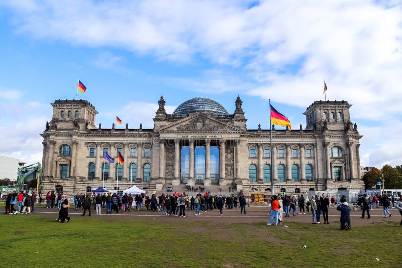 Berlin, Germany - 03. October 2022: Building of the German Reichstag in ...