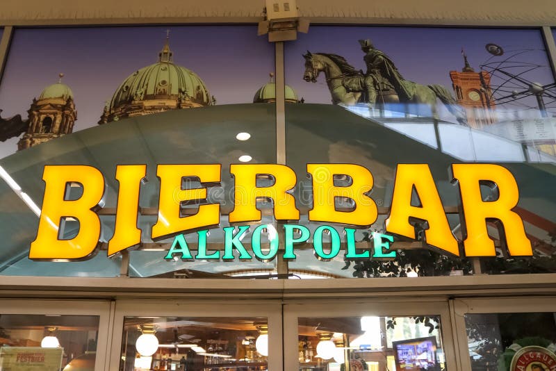 Berlin, Germany - 03. October 2022: Entrance of the Pub Bierbar in ...