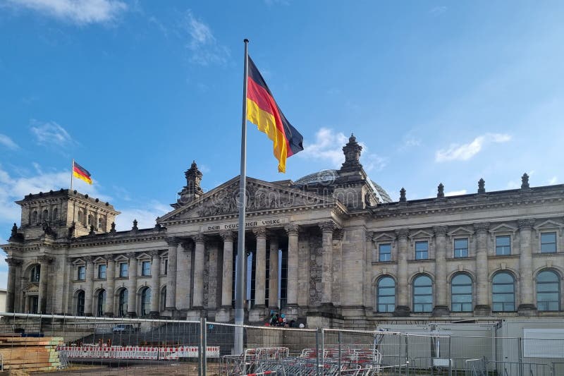 Berlin, Germany, October 2, 2022: the German Flag Flutters in the Wind ...