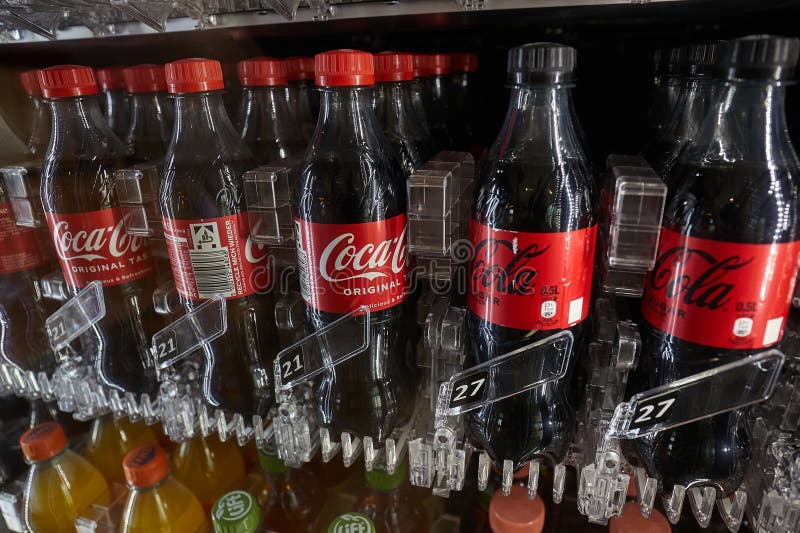 Drinks in a Vending Machine, Coca Cola Editorial Stock Image - Image of ...