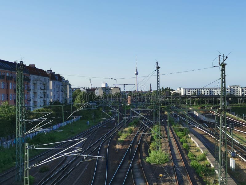 Schienen stock image. Image of schienen, electricity - 264675023