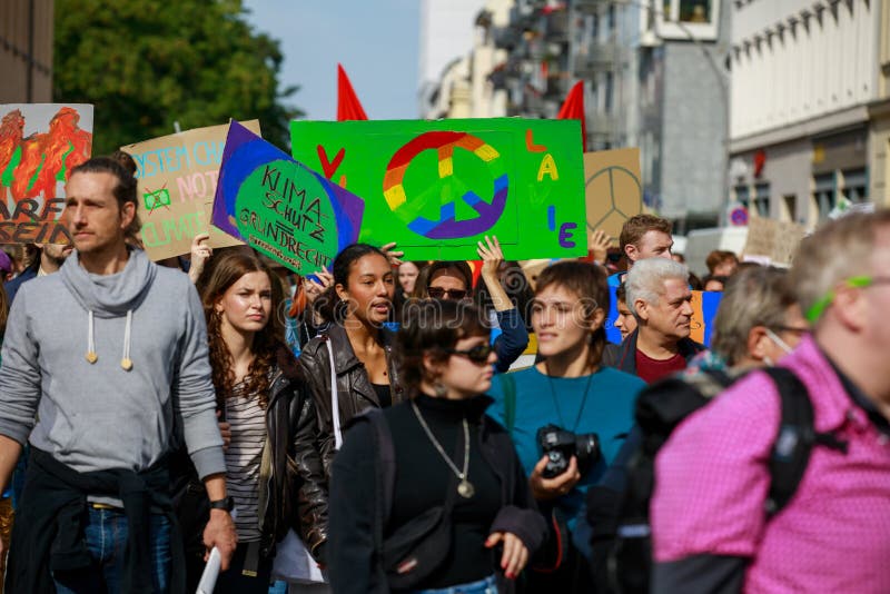 Fridays for Future Demonstration in Berlin Editorial Stock Image ...