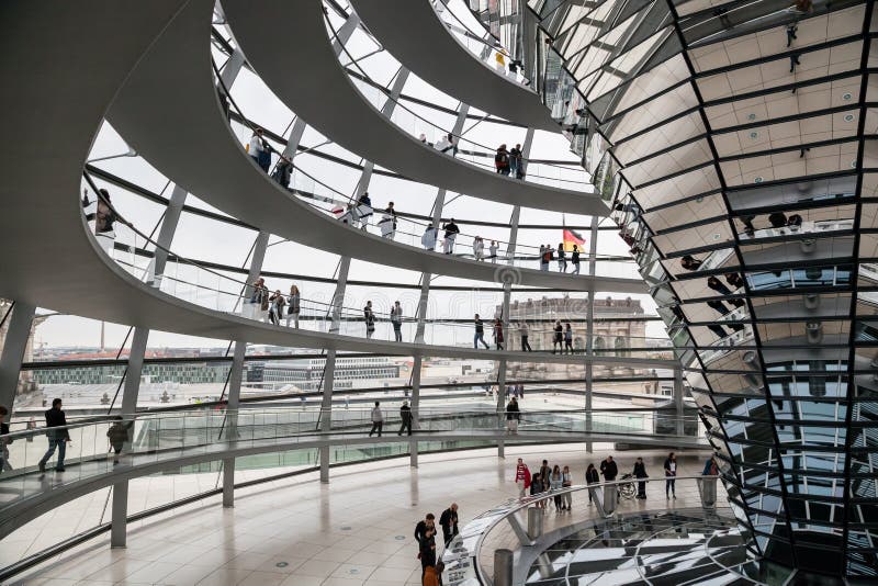 Interior of the Dome Reichstag, Bundestag in Berlin Editorial Stock ...