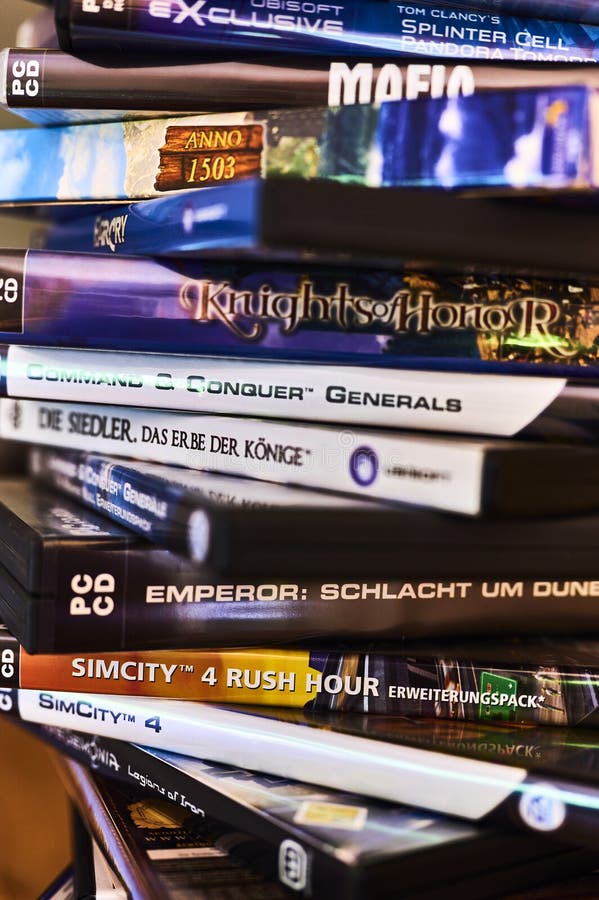Many Different Packs of Computer Games Editorial Stock Image - Image of ...