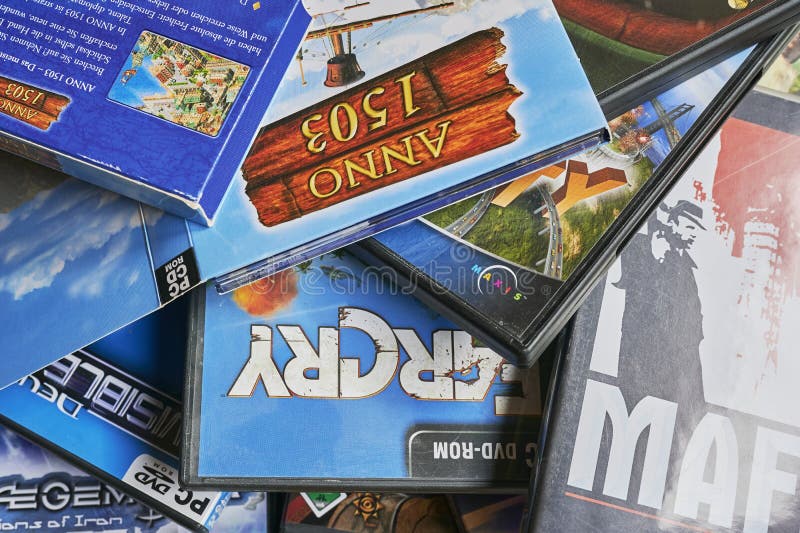 Many Different Packs of Computer Games Editorial Stock Image - Image of ...