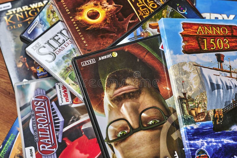 Many Different Packs of Computer Games Editorial Photography - Image of ...