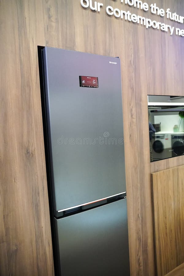 Sharp Refrigerator editorial stock photo. Image of electrical - 179820828