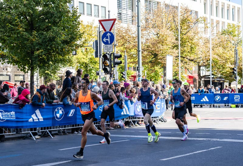 50th Annual BMW Berlin Marathon. Marathon Runners on the Streets of ...