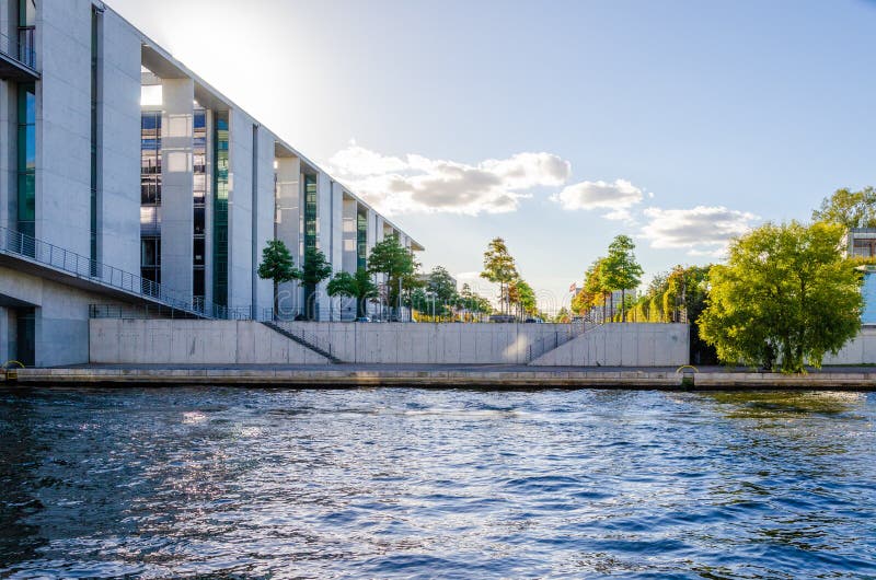 Berlin Modern Architecture with River Editorial Stock Image - Image of ...