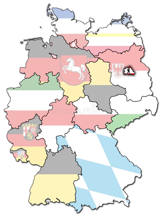 Berlin and Other German Provinces(states Stock Illustration ...