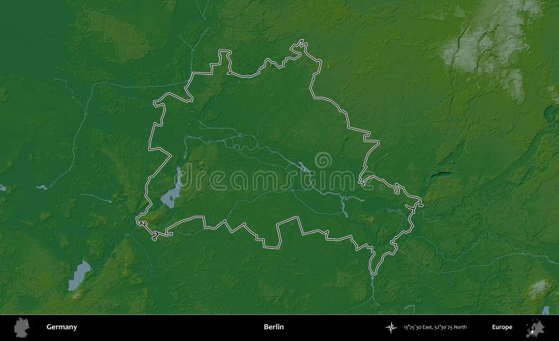 Berlin Outlined, Germany. Physical Stock Illustration - Illustration of ...
