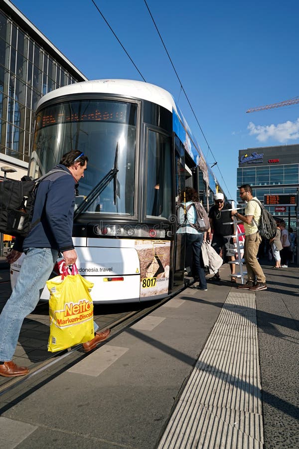 Passengers Stepping Off Train in Ajaccio, Corsica Editorial Image ...