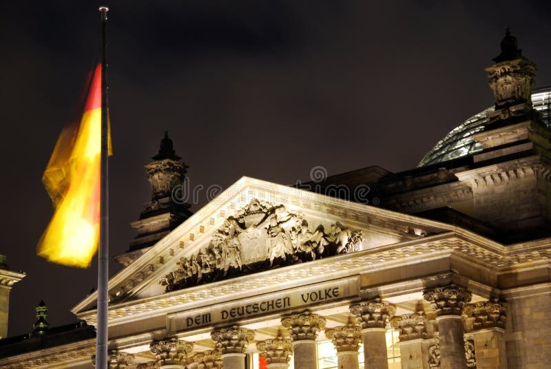 Berlin reichstag night stock image. Image of night, government - 13549857