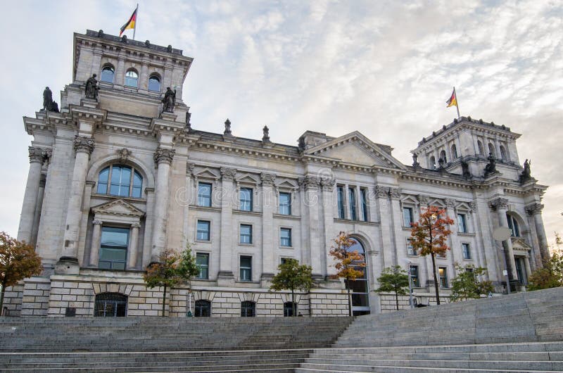 Berlin, Reichstag Parliament Building, Unusual View Stock Photo - Image ...