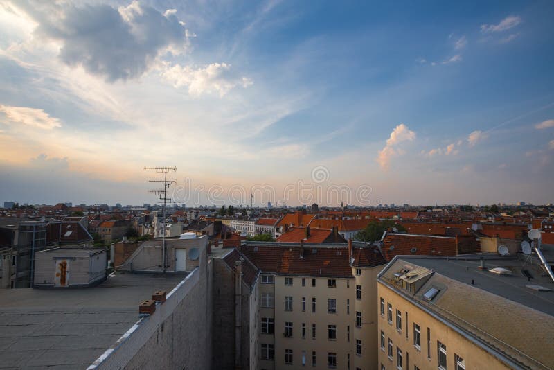 Berlin rooftop views editorial stock image. Image of view - 58078604