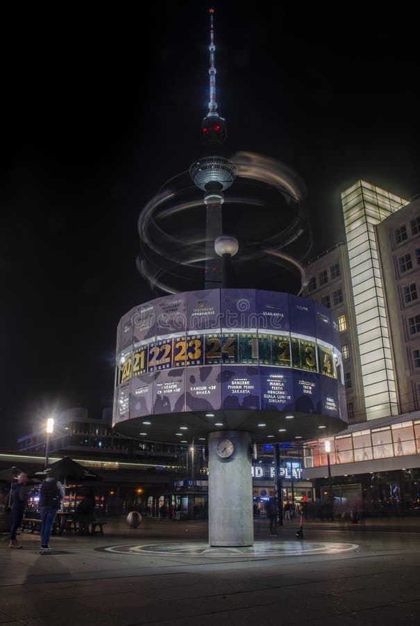 He World Clock on Alexanderplatz in the Mitte District of Berlin ...