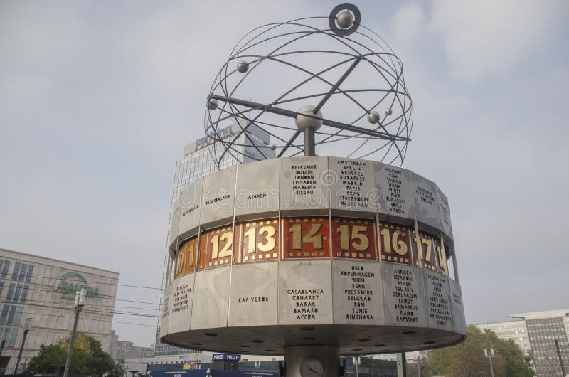 The World Clock on Alexanderplatz in the Mitte District of Berlin ...