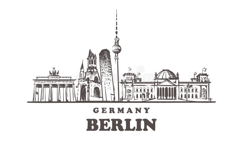 Skyline Berlin Illustration Stock Vector - Illustration of german ...