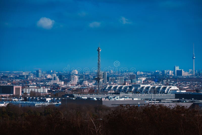 Berlin Skyline. Cityscape Against the Blue Sky. Germany Stock Photo ...