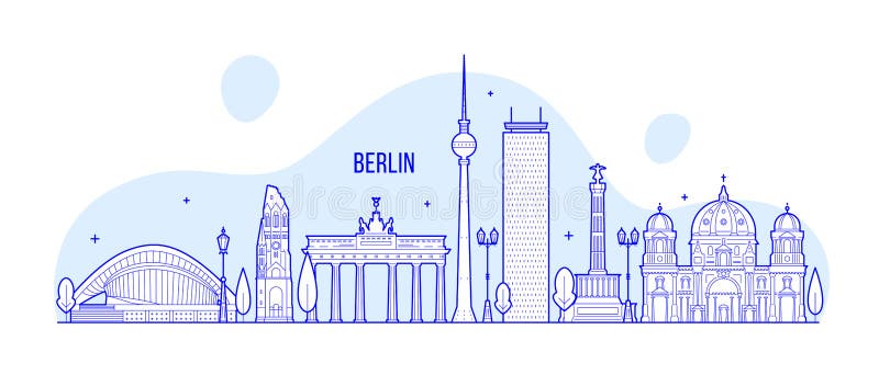 Berlin Skyline Germany City Buildings Vector Stock Vector ...