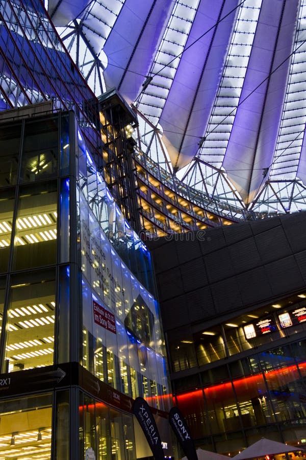 Berlin Sony Center roof editorial image. Image of city - 26764910