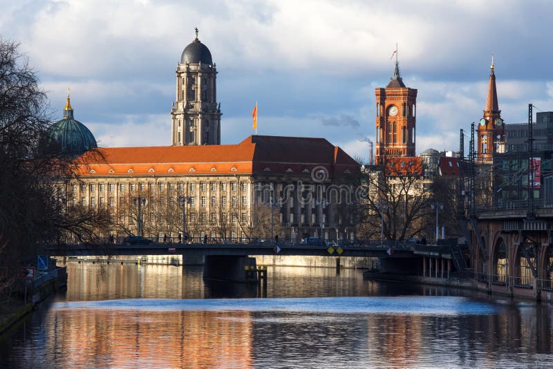 Berlin Spree River and Cityscape Stock Photo - Image of goverment, city ...