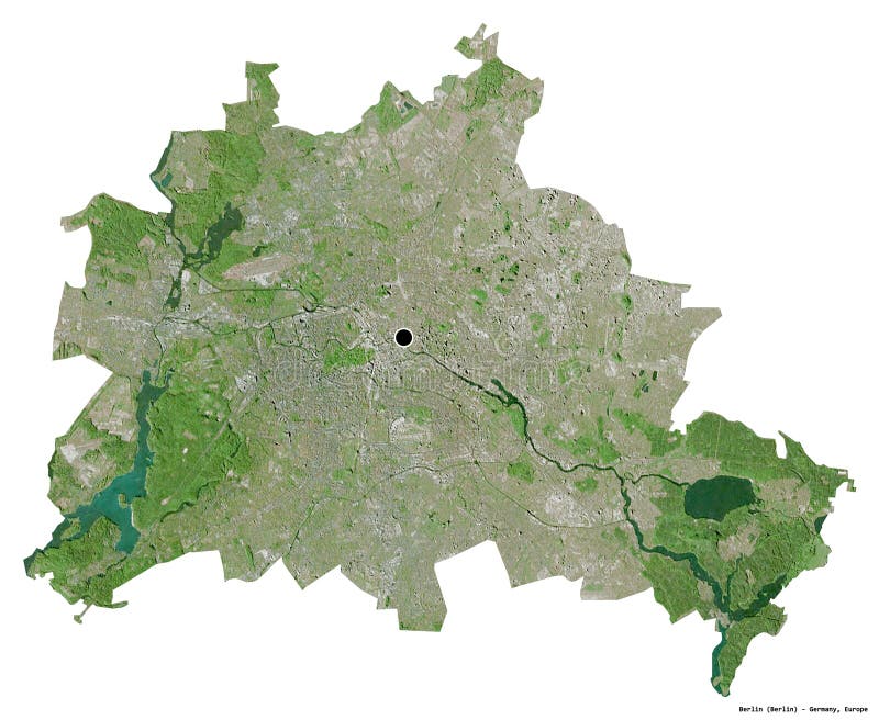 Map of Berlin, Satellite View, Map in Negative, Germany Stock ...