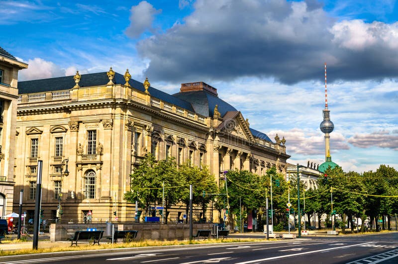 Berlin State Library on Unter Den Linden Boulevard in Berlin, Germany ...