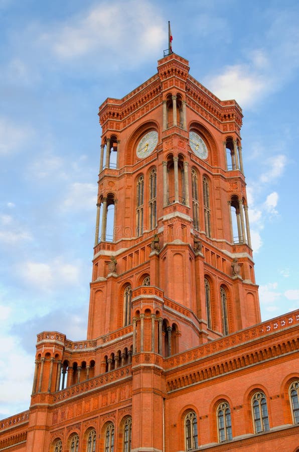 The Red Town Hall (German: Rotes Rathaus) - Berlin Stock Photo - Image ...